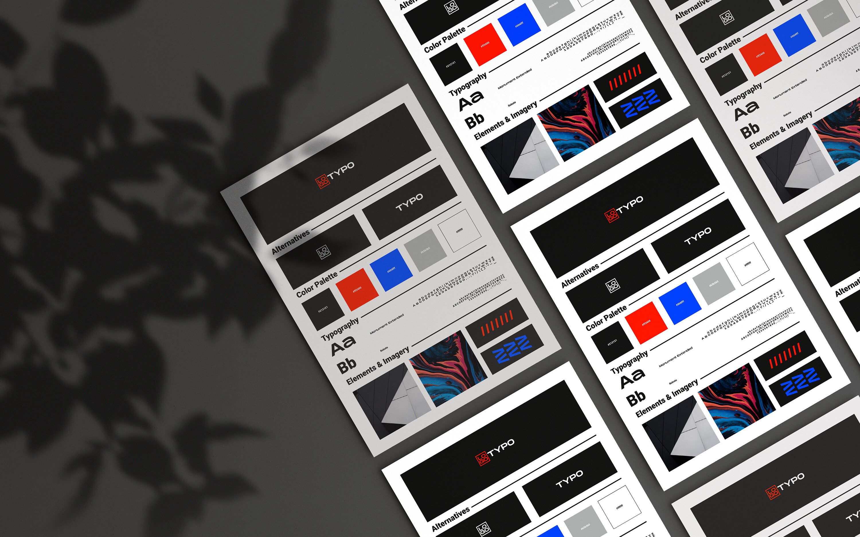 Modern Brand Board Template, Illustrator Template, Very Easy to Use ...