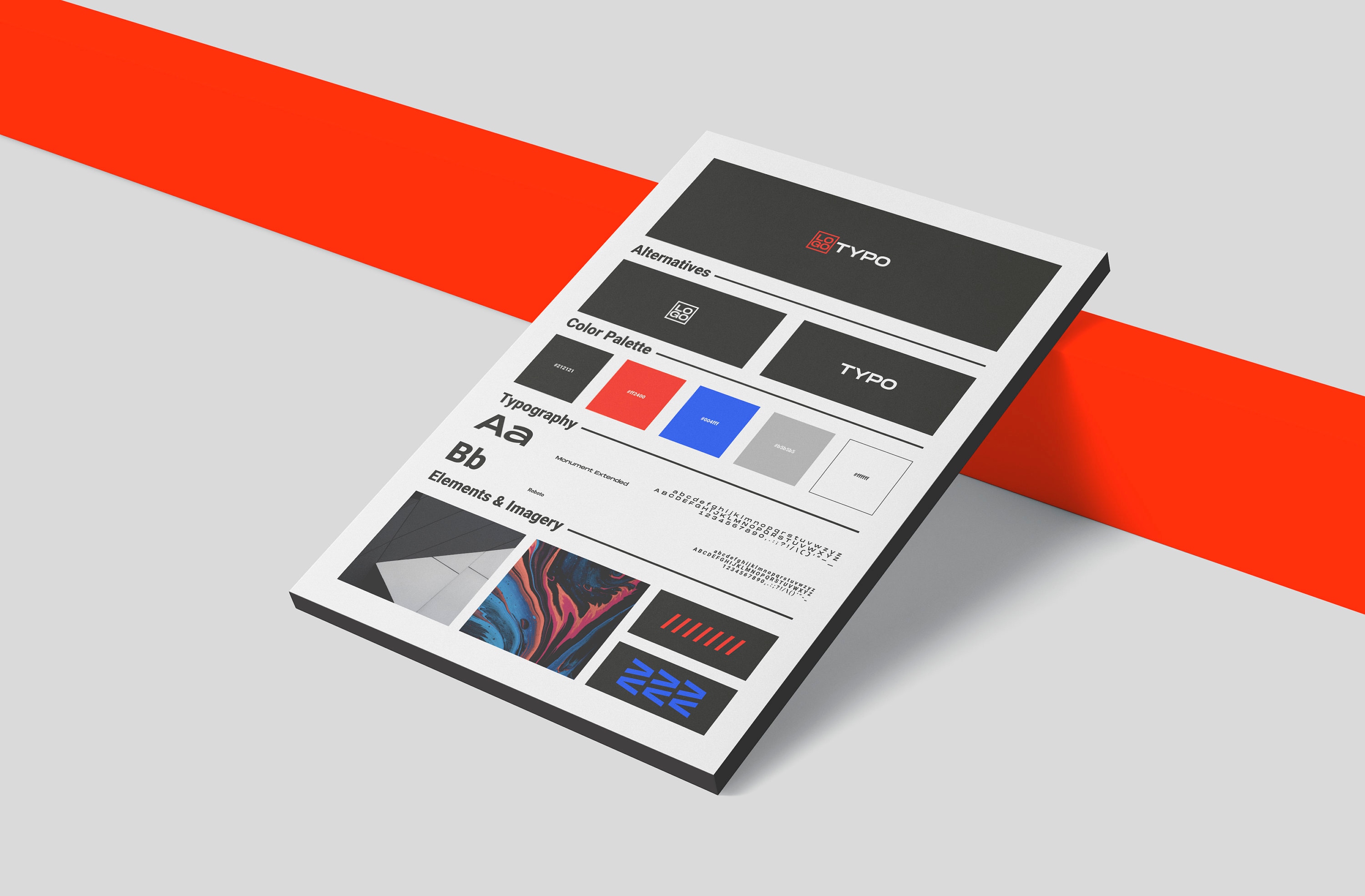 Modern Brand Board Template, Illustrator Template, Very Easy to Use ...