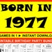 47th Birthday Games Born in 1977 Game Bundle Birthday Party Activities ...
