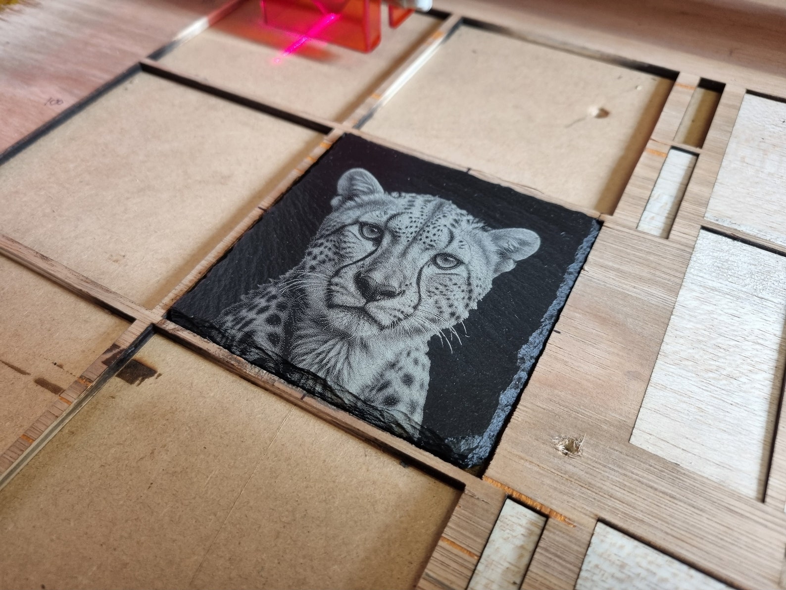 Artistic Cheetah PNG / PNG Laser Engraving File for Slate / Digital ...