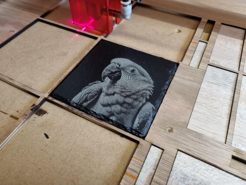 Artistic Parrot PNG / PNG Laser Engraving File for Slate / Digital ...