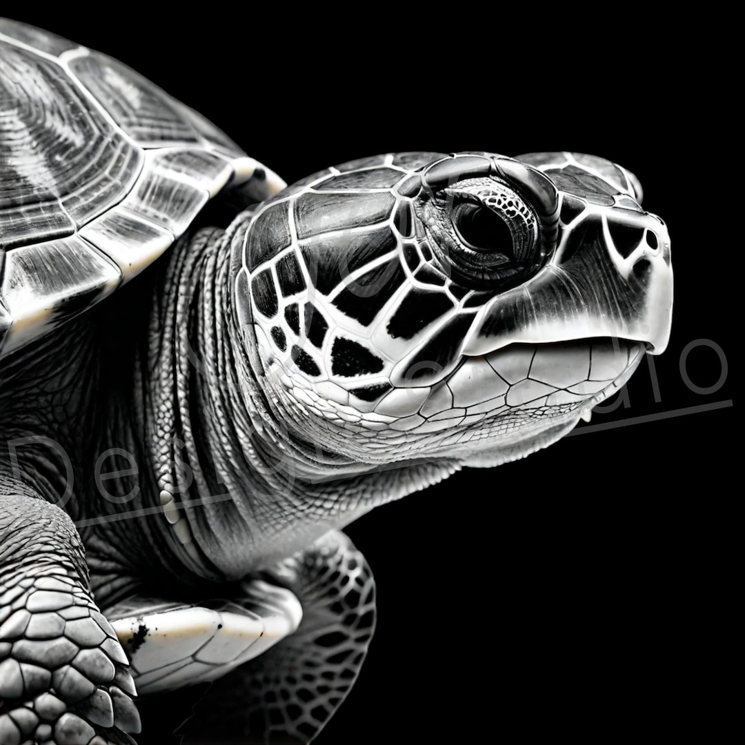 Artistic Turtle PNG / PNG Laser Engraving File for Slate / Digital ...