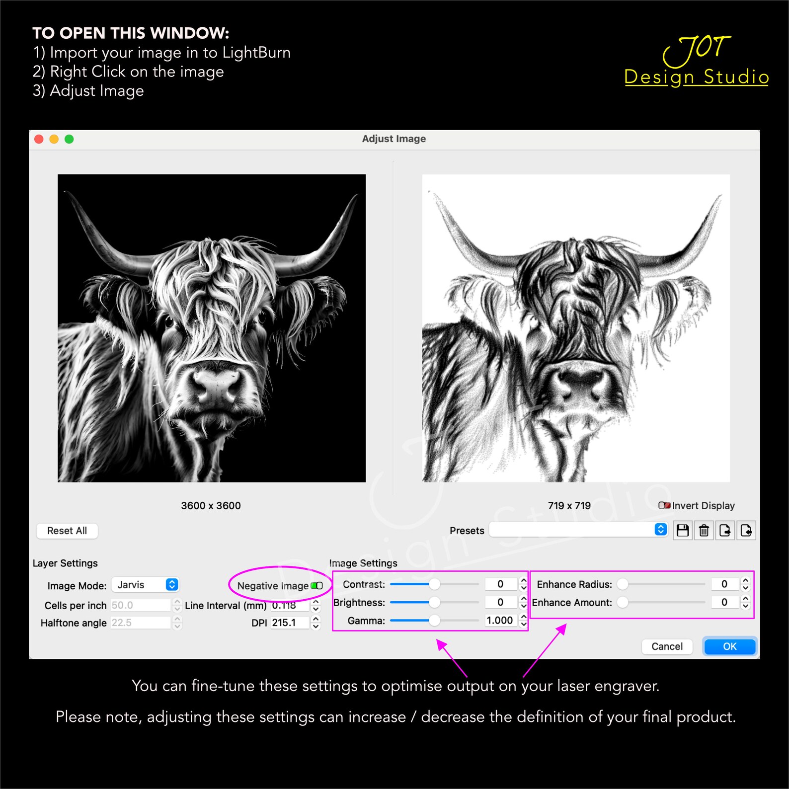 Artistic Highland Cow PNG / PNG Laser Engraving File for Slate ...
