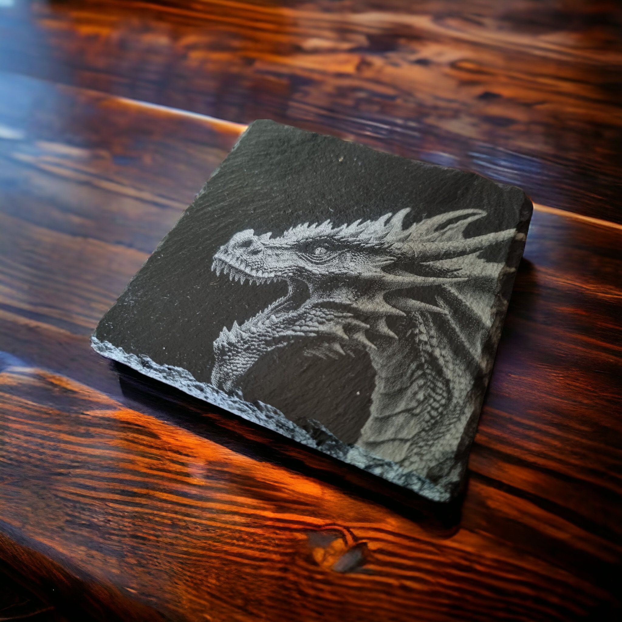 Artistic Dragon Roaring PNG / PNG Laser Engraving File for Slate ...
