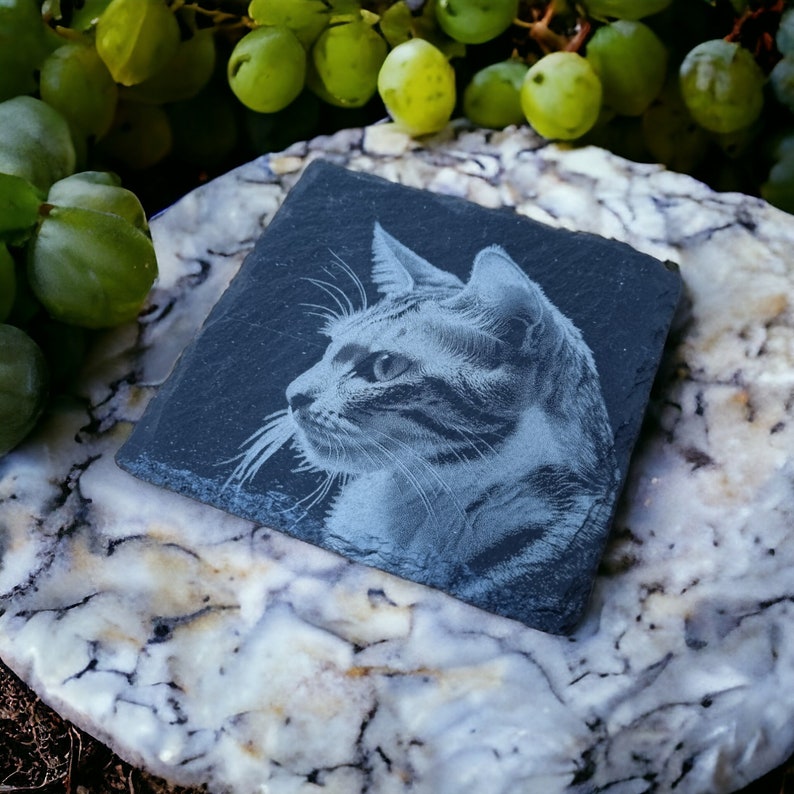 Artistic Cat PNG / PNG Laser Engraving File for Slate / Digital Design ...