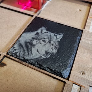 Artistic Wolf PNG / PNG Laser Engraving File for Slate / Digital Design ...