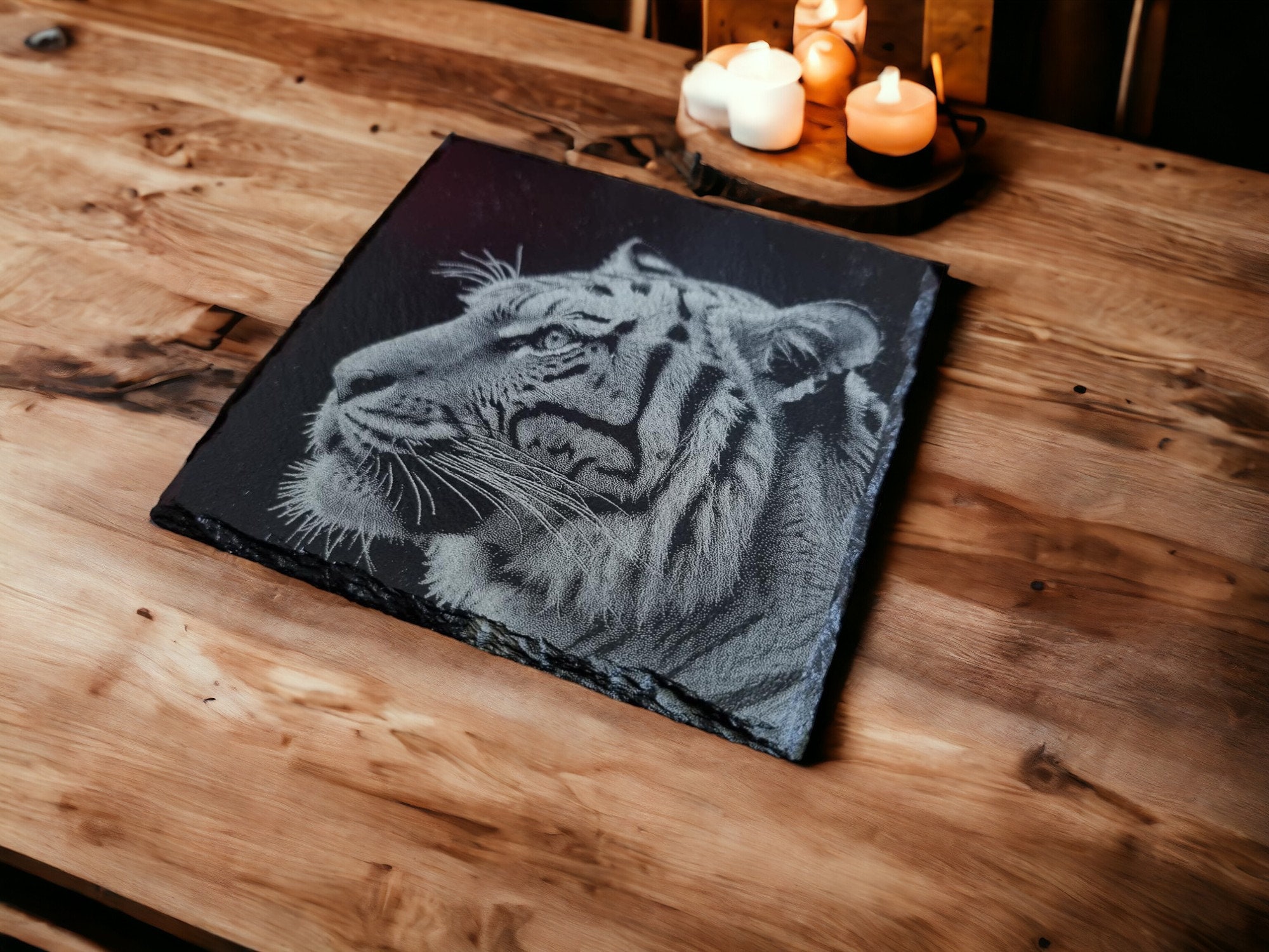 Artistic Tiger PNG / PNG Laser Engraving File for Slate / Digital ...