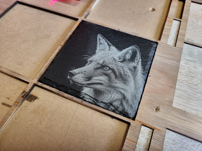 Artistic Fox PNG / PNG Laser Engraving File for Slate / Digital Design ...