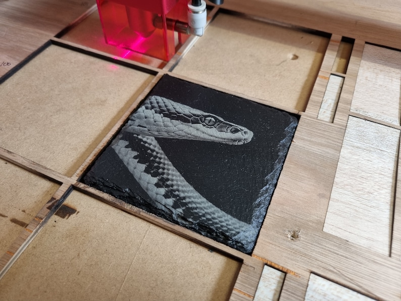 Artistic Snake PNG / PNG Laser Engraving File for Slate / Digital ...