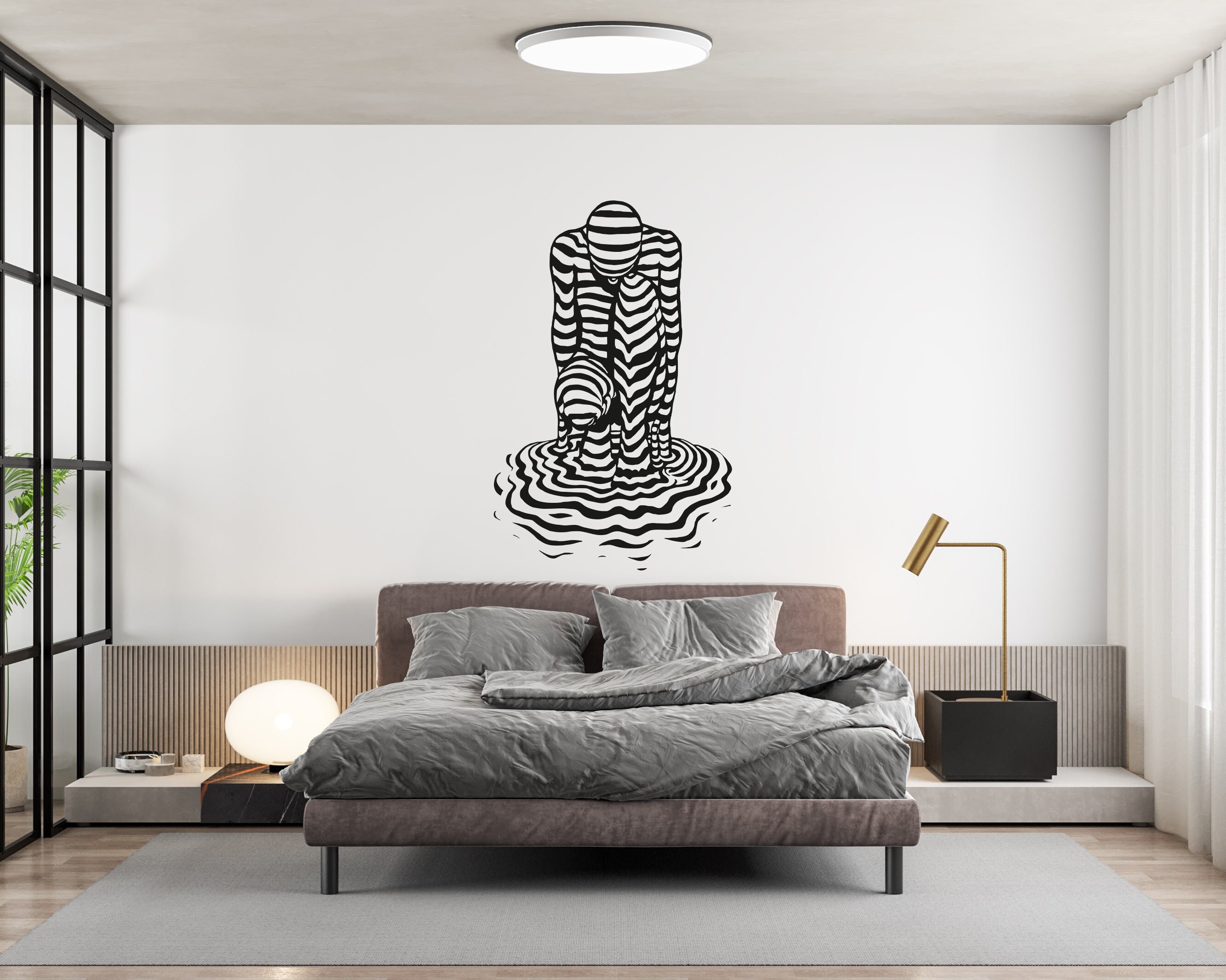 Body Cut Svg Dxf File Wall Sticker Pdf Silhouette Template Cnc Cutting ...