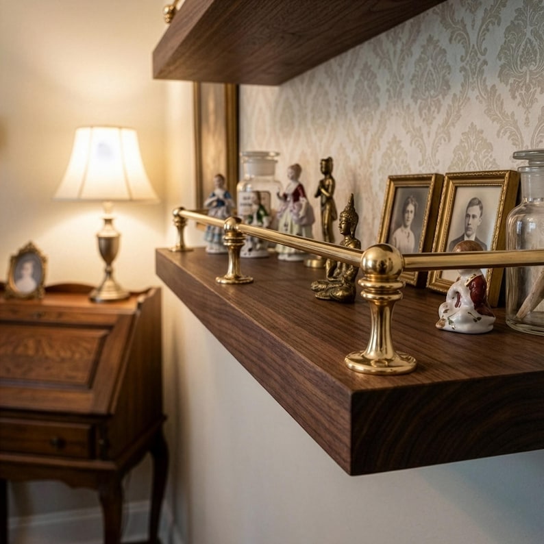 Brass Gallery Rail - Brass Shelf Tipping - Etsy UK