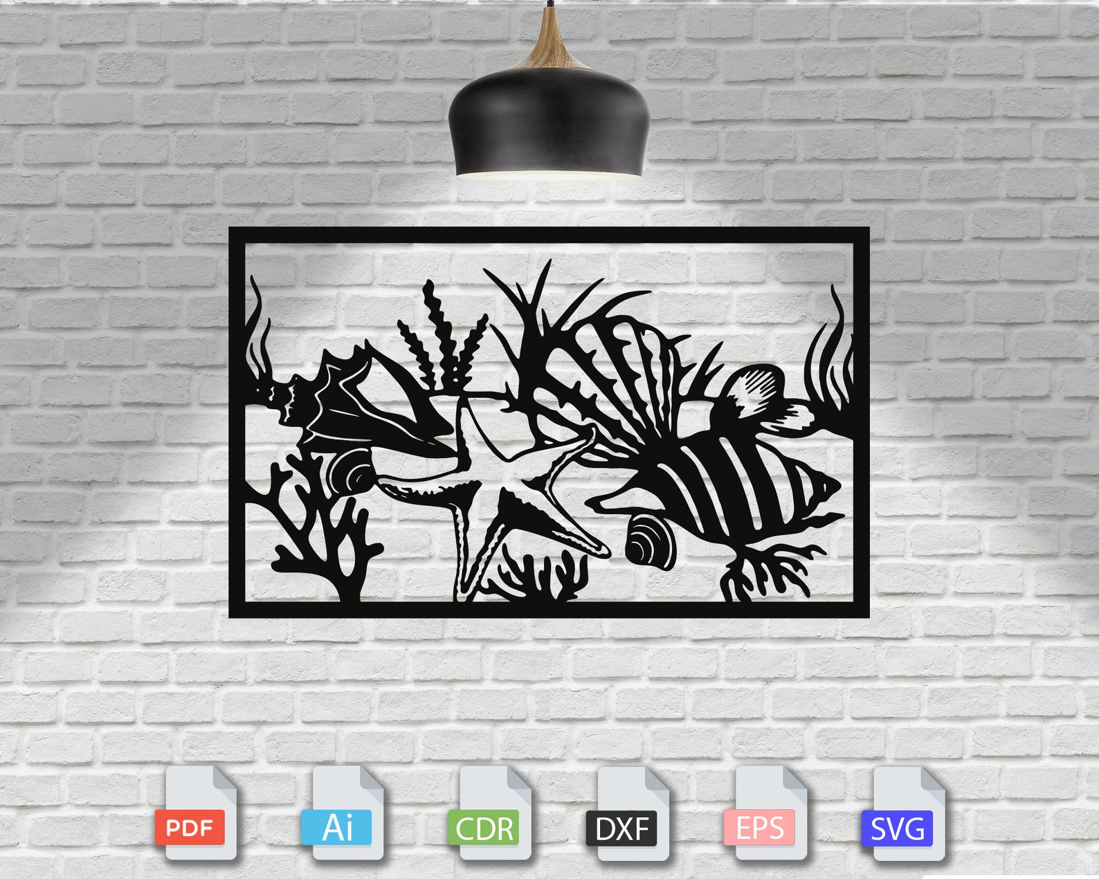 Aquarium Fishes Ocean Laser Cut Svg Dxf Files Wall Engraving - Etsy Canada