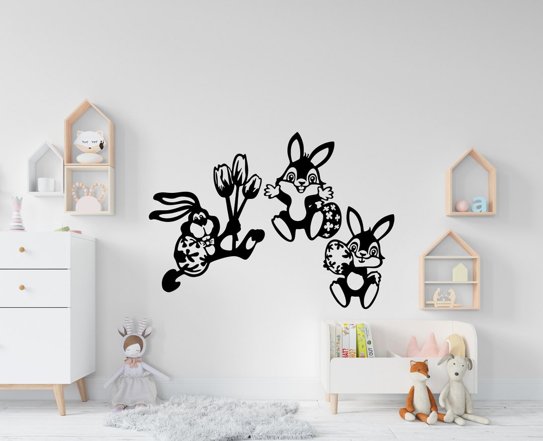 Funny Bunny Svg, Rabbit Vector, Peeking Animal Clipart Download, Easter ...