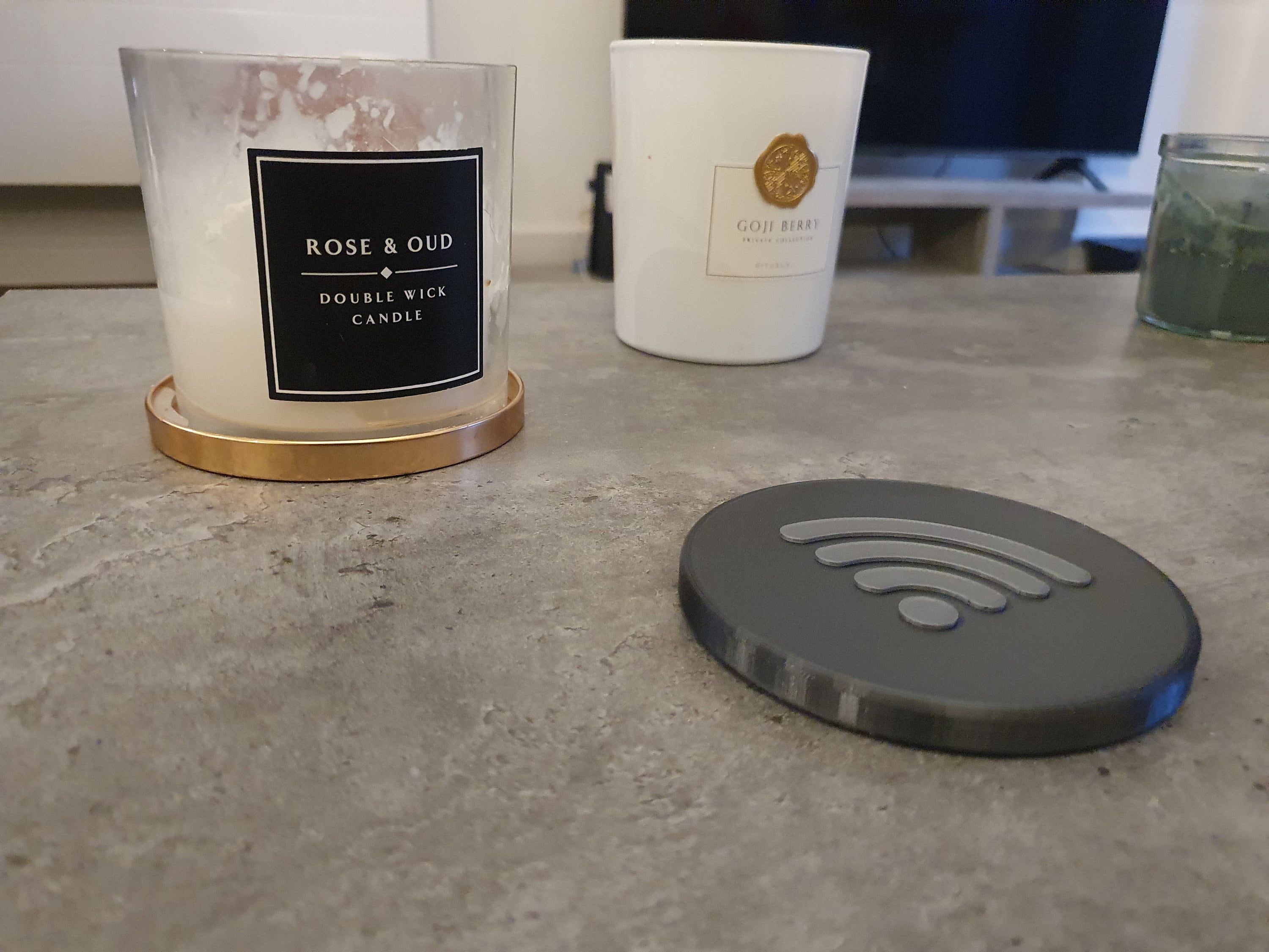 Nfc Touch Connect Wi-fi Coaster, Home Essentials,3d Printed - Etsy