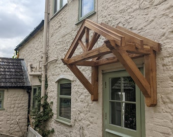 Oak Front Door Porch With Columns - Etsy UK