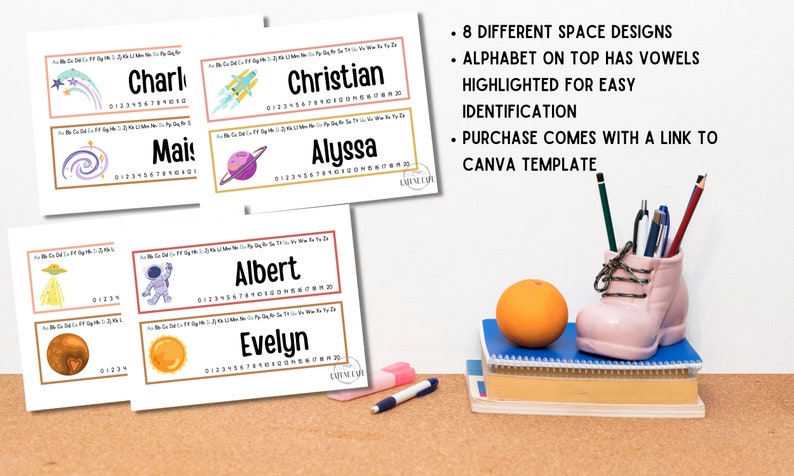 Pre-k/1st/2nd/3rd Grade Classroom Space Themed Name Tags/name Plates ...