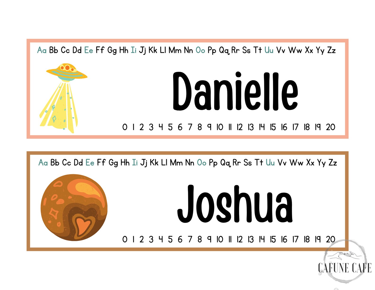 Pre-k/1st/2nd/3rd Grade Classroom Space Themed Name Tags/name Plates ...