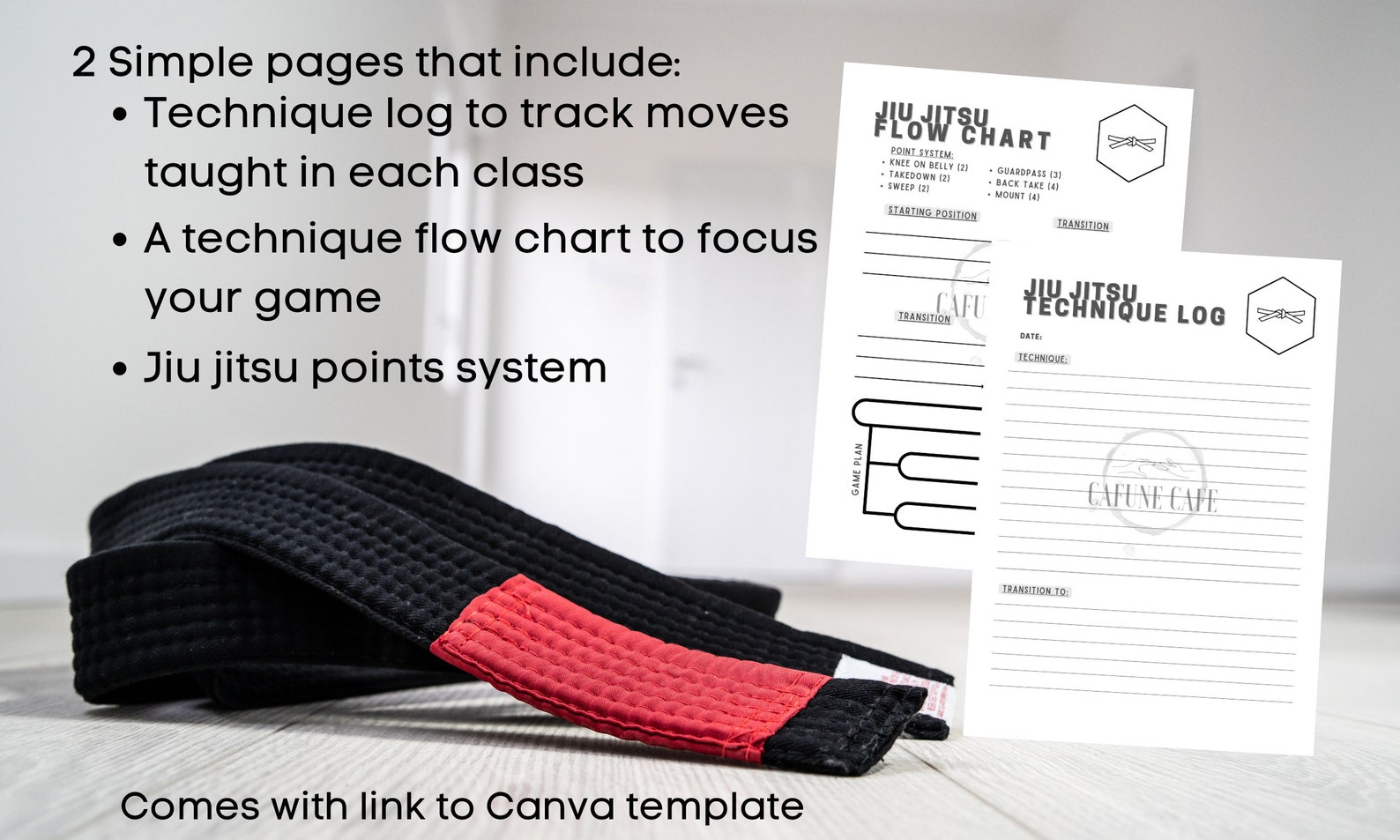 Brazilian Jiu Jitsu/bjj Editable/pdf/digital Technique Log/tracker ...