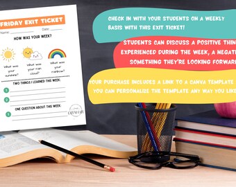 Cute Exit Ticket - Etsy