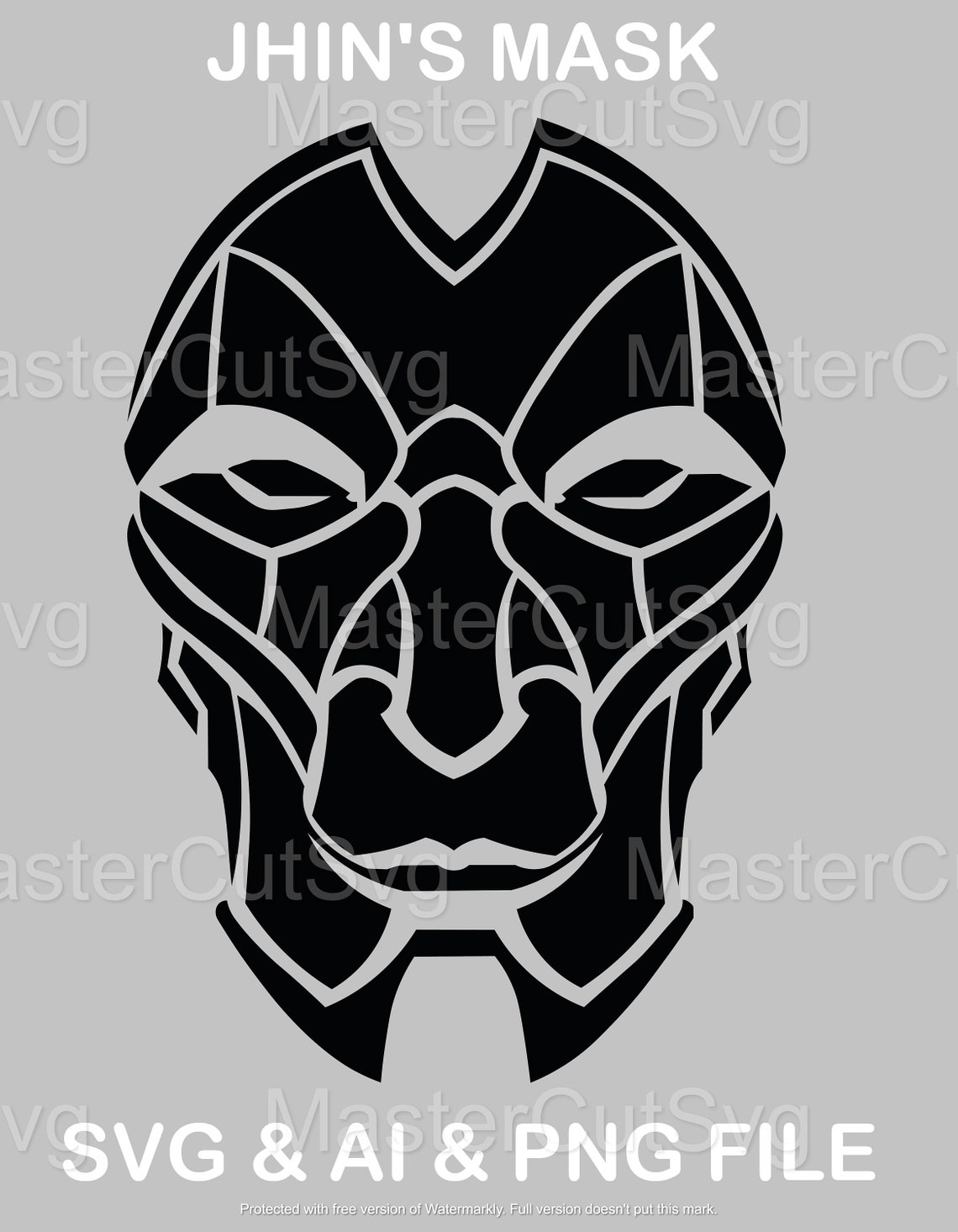 Jhin's Mask SVG League of Legends Jhin Svg - Etsy