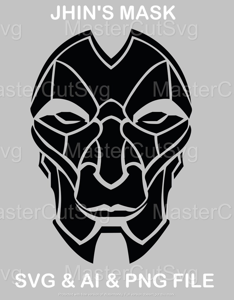Jhin's Mask SVG League of Legends Jhin Svg - Etsy