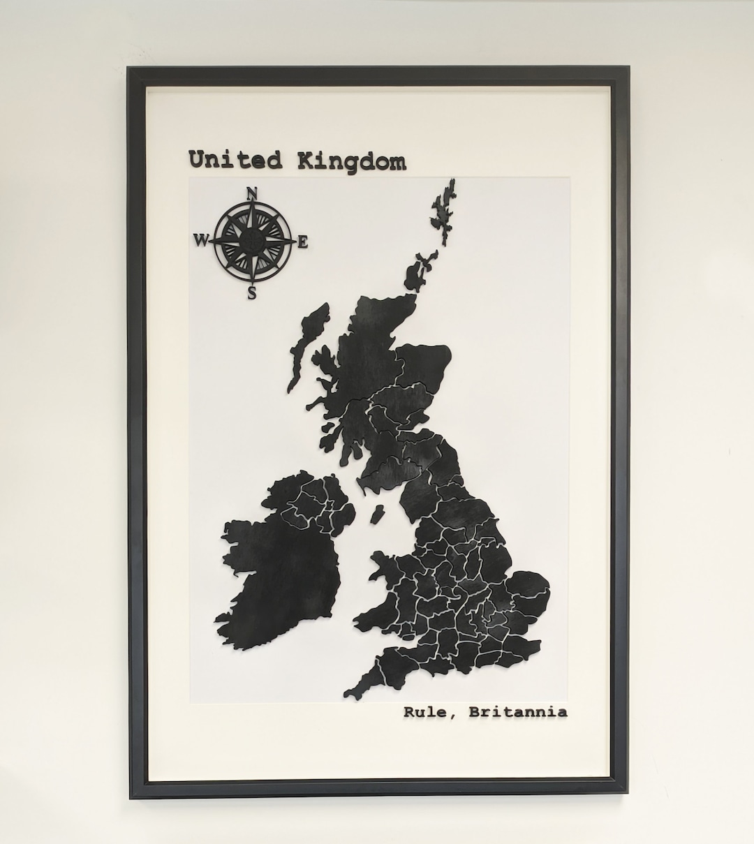 UK Map Location Map Wall Art Personalised Map Housewarming - Etsy