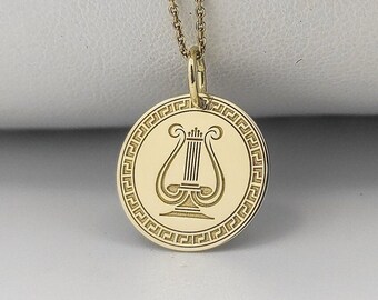 Lyre Necklace Gold Lyre Charm Necklace Ancient Harp - Etsy UK