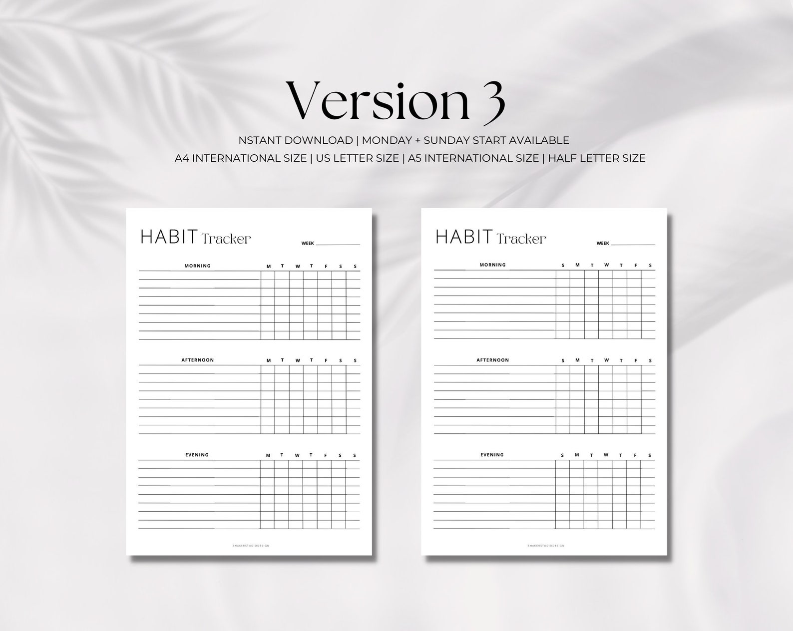 Weekly Habit Tracker Printable Daily Habit Tracker Routine Tracker ...
