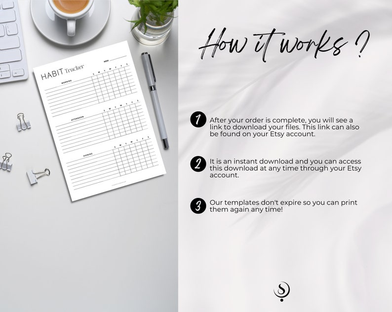 Weekly Habit Tracker Printable Daily Habit Tracker Routine Tracker ...