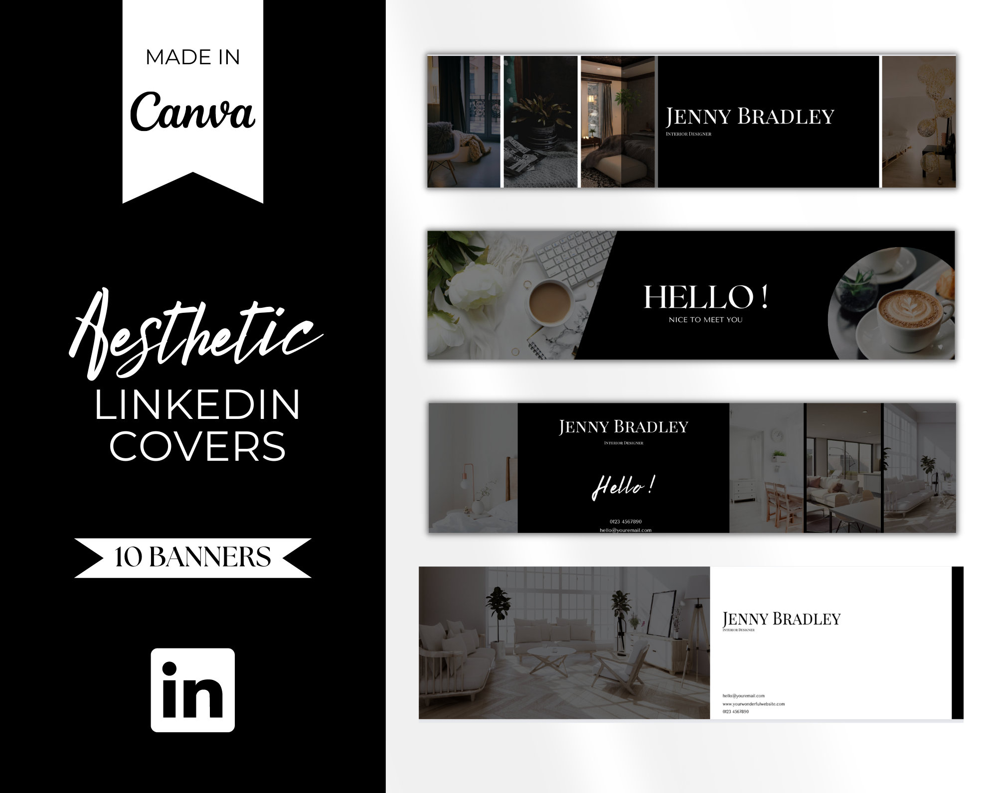 10 Linkedin Cover Template | Linkedin Timeline Cover | Instant Download ...