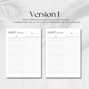 Weekly Habit Tracker Printable Daily Habit Tracker Routine Tracker ...