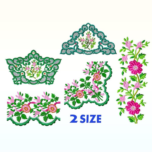 Corner Embroidery Designs - Etsy