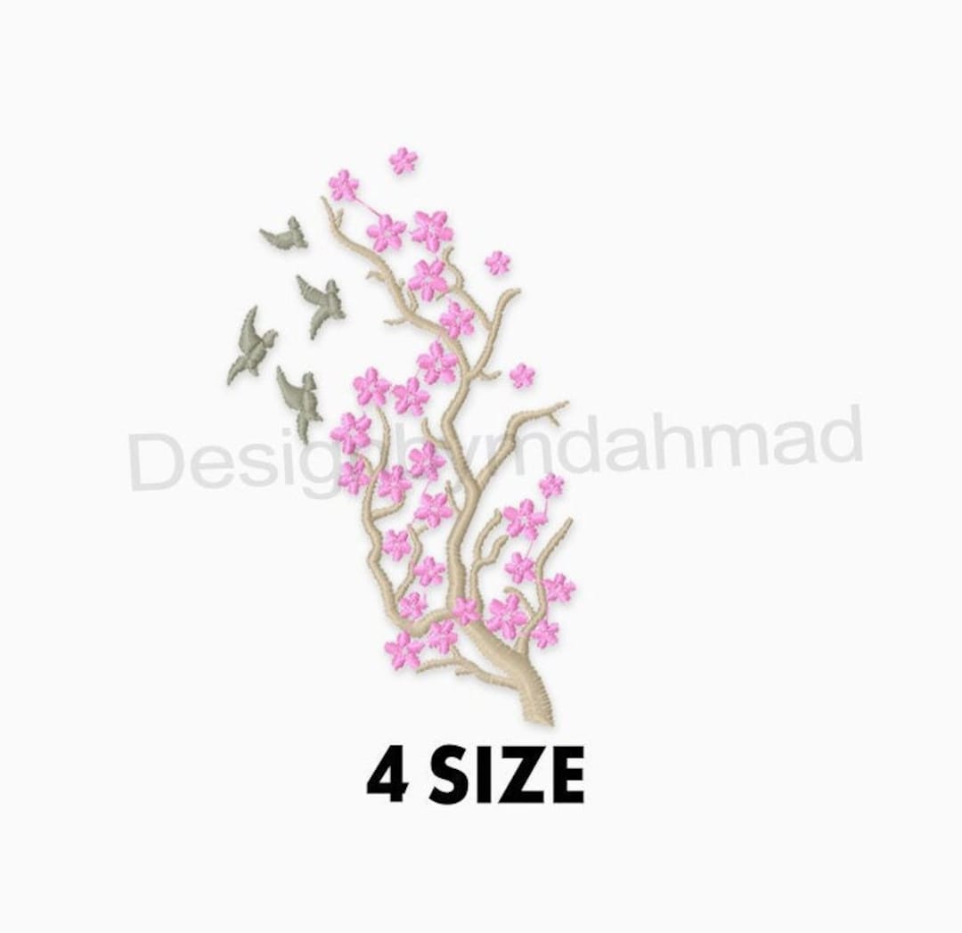 Cherry Blossom Embroidery Design Flower Embroidery Designs - Etsy