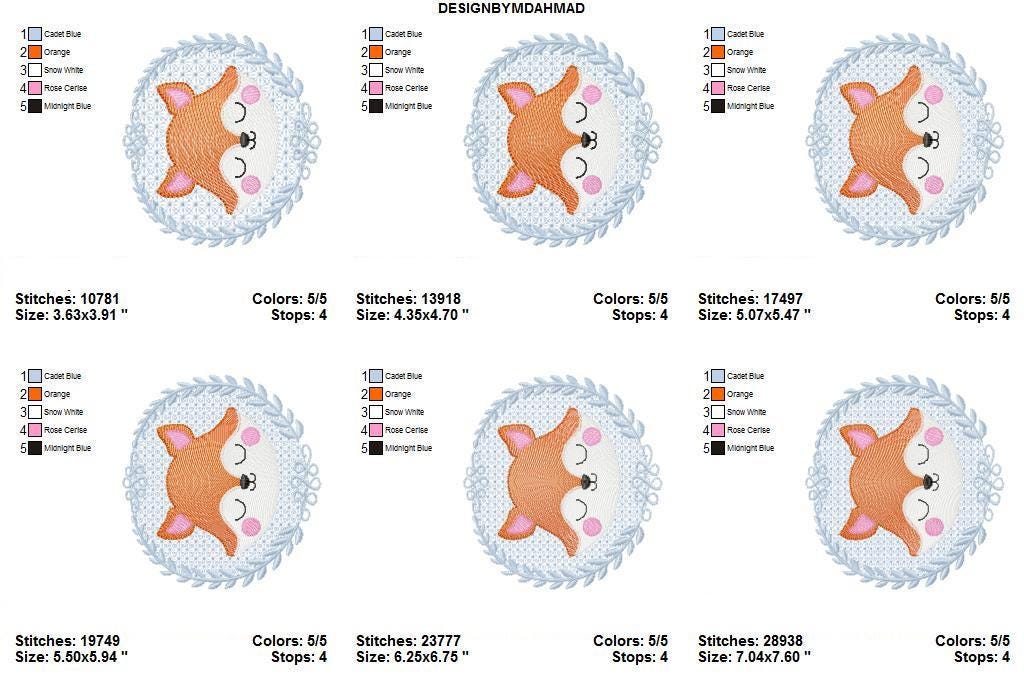 6+ Red Fox Embroidery Design Bundle - Woodland Animal Embroidery ...