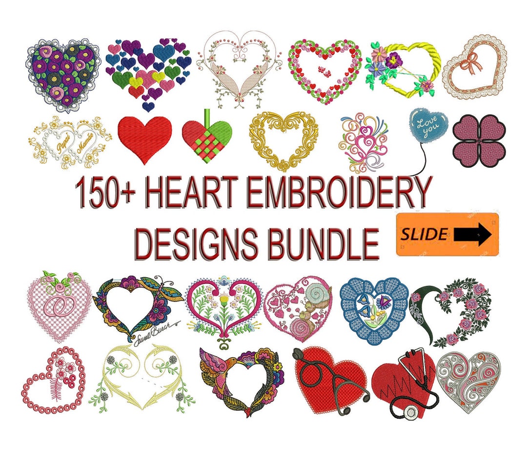 Valentine's Embroidery Designs Bundle - Valentine Machine Embroidery ...