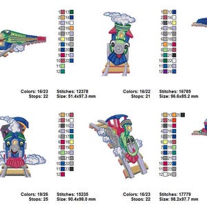 Train Engine Embroidery Design Bundle- Trains Embroidery Designs ...