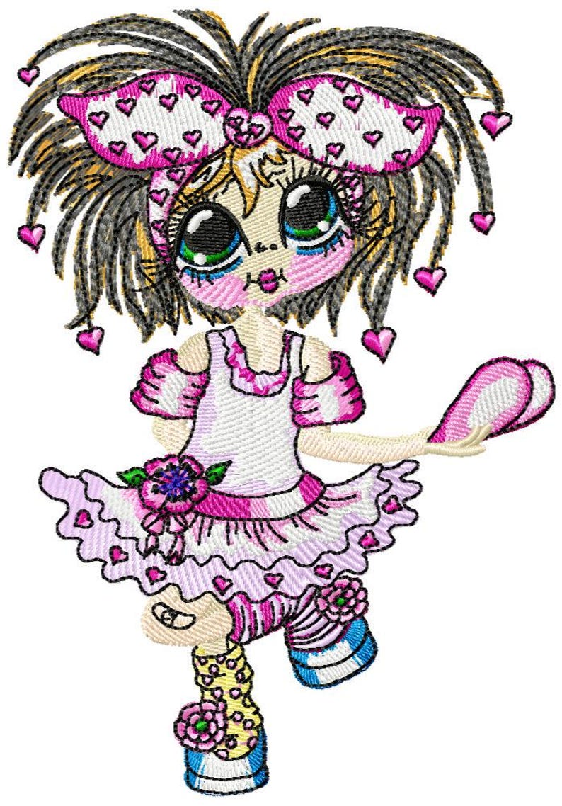 Cute Girl Embroidery Design Bundle Baby Girl Embroidery Designs Machine ...