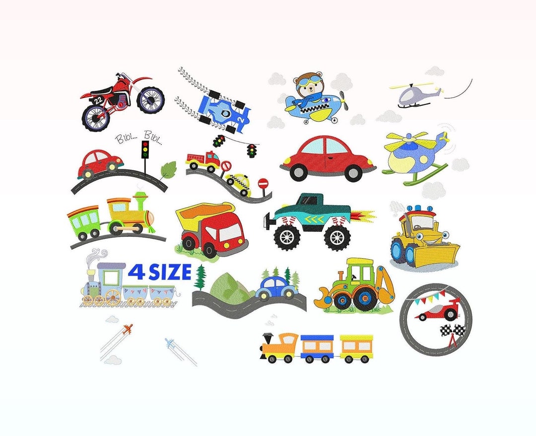 Bike Embroidery Design Bundle - Vehicle Embroidery Designs Machine ...
