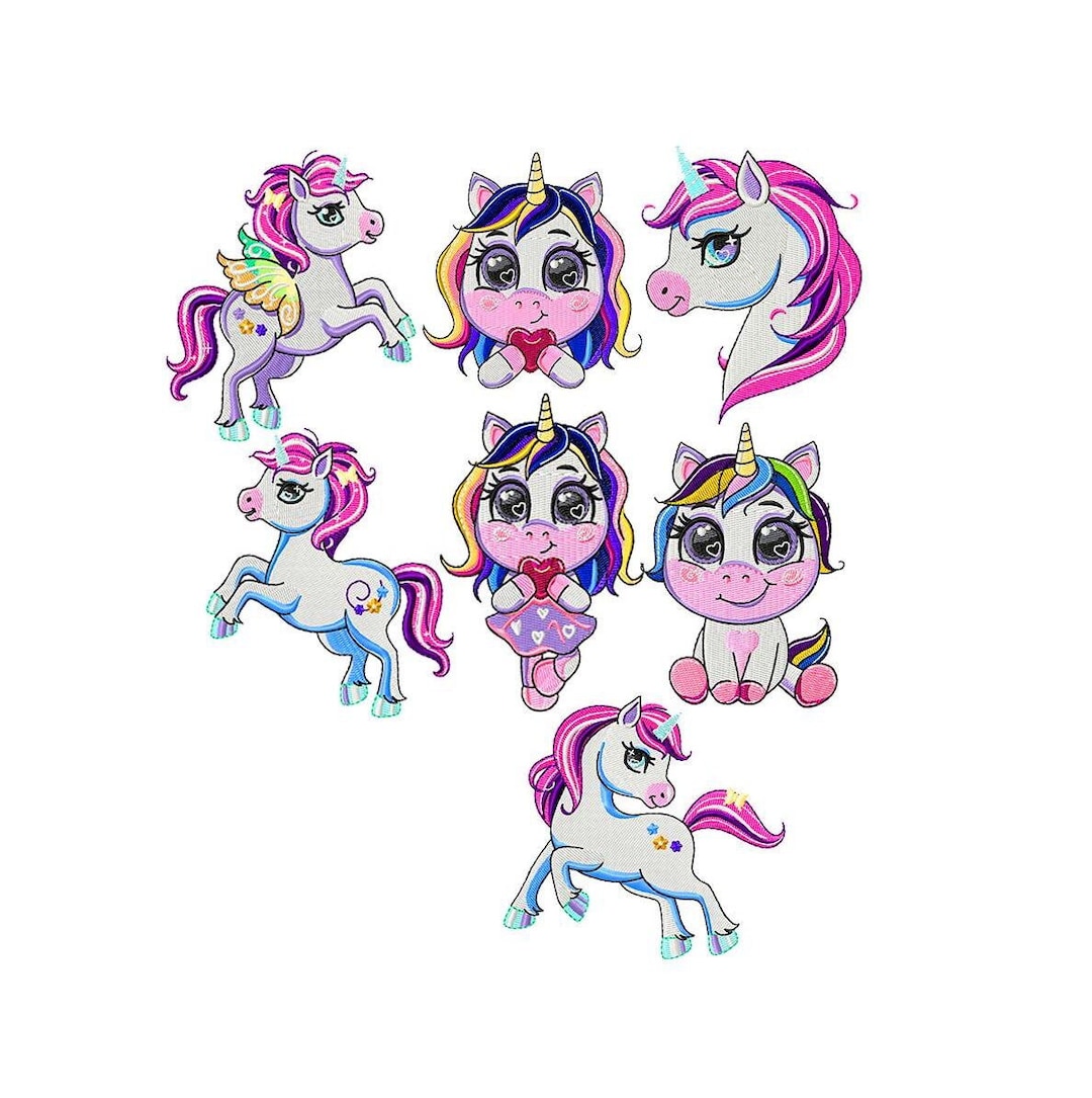 Baby Unicorn Embroidery Design Bundle - Baby Girl Embroidery Designs ...