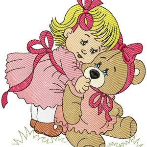 Girl With Toys Embroidery Design Bundle - Boy With Toys Embroidery ...