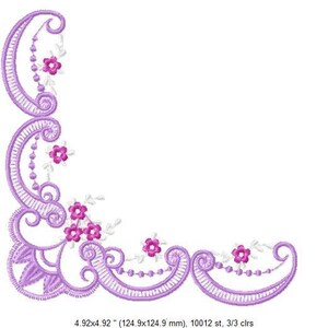 10+ Corner Embellishment Embroidery Design Bundle - Floral Border ...