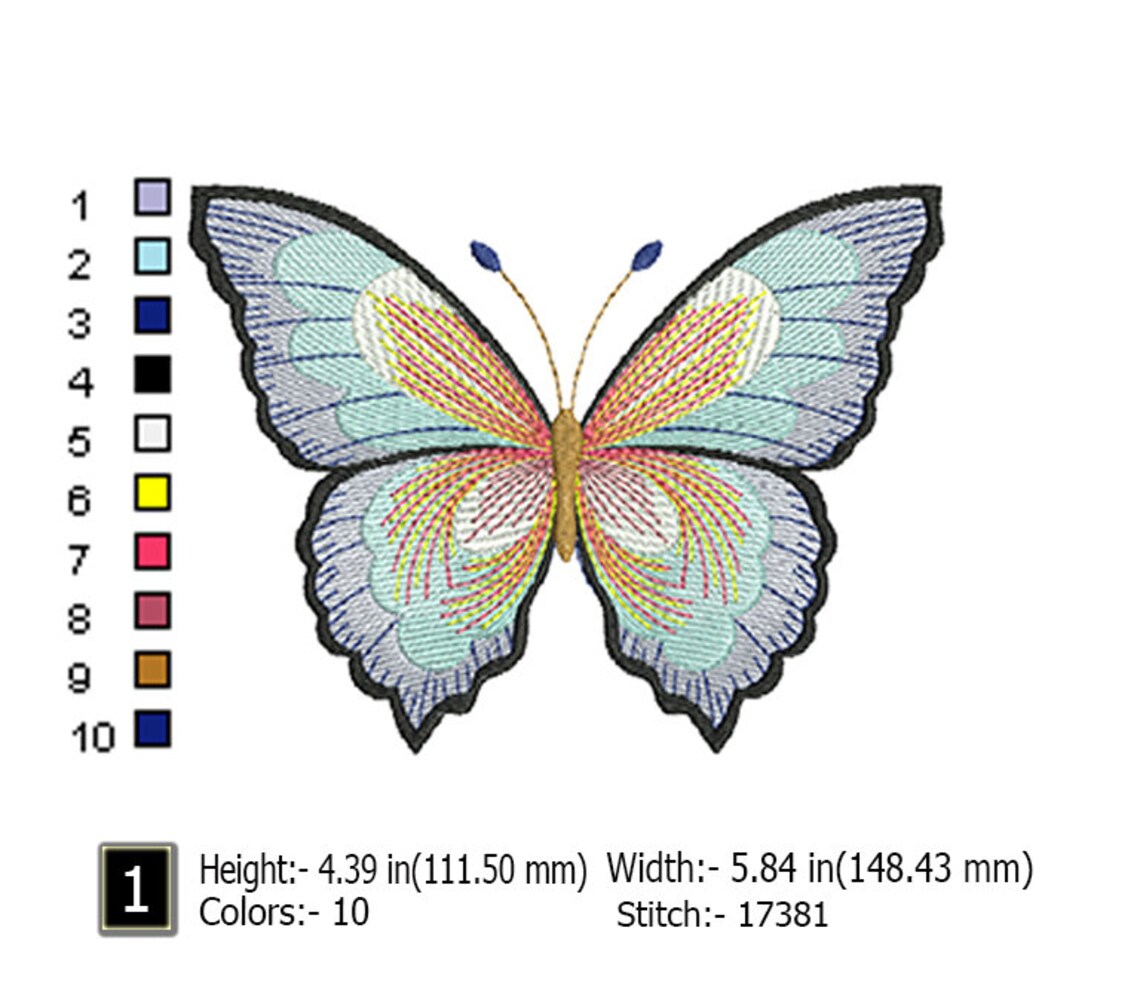 4 Types Butterfly Embroidery Design, Embroidery Designs Butterfly ...