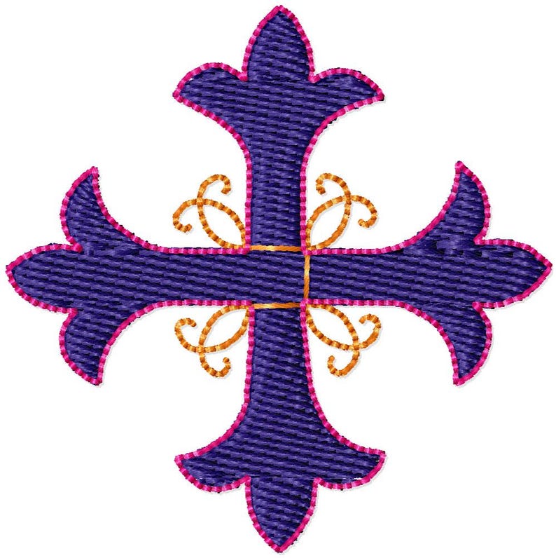 6+ Cross Embroidery Design Bundle - Floral Cross Monogram Embroidery ...