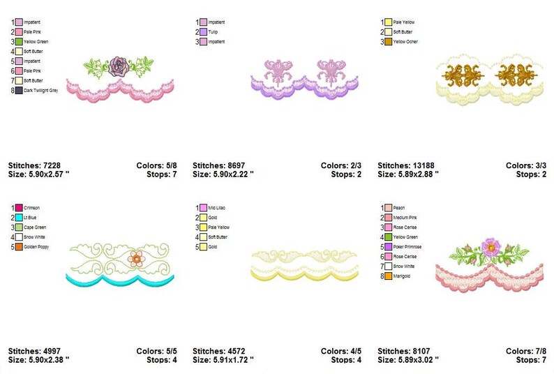 Endless Wreath Border Embroidery Design Bundle - Flower Embroidery ...