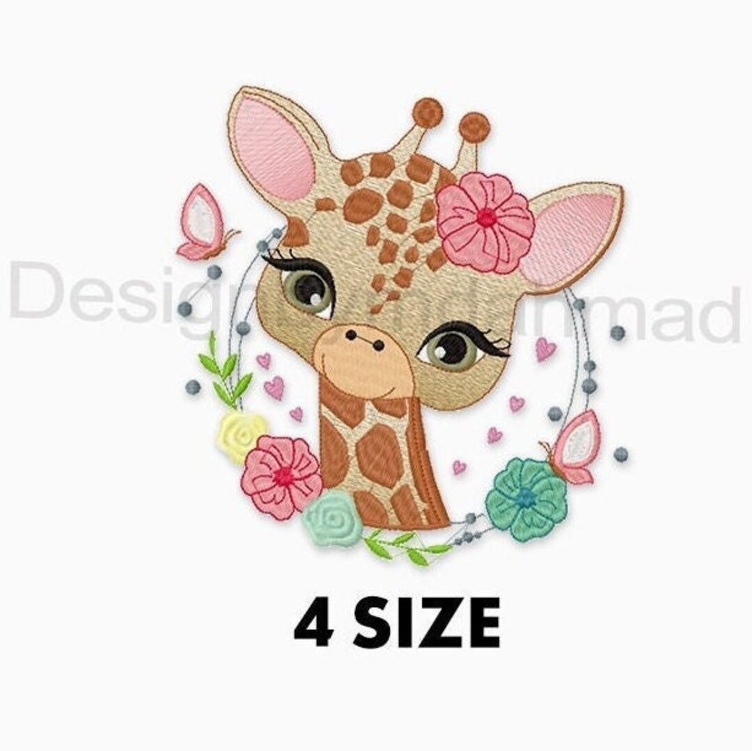 Baby Giraffe Embroidery Designs Butterfly Embroidery Designs Machine ...