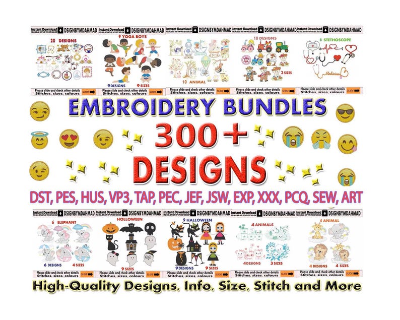 300+ Ultimate Embroidery Design Mega Bundle - Machine Embroidery ...