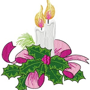 8+ Candle Embroidery Design Bundle - Christmas Candle Embroidery ...