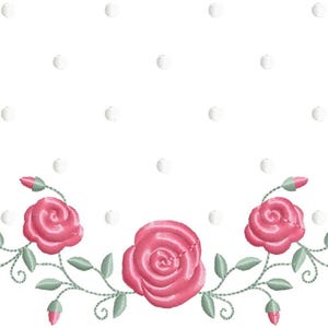 Pastel Rose Embroidery Design Bundle - Rose Wreath Monogram Embroidery ...