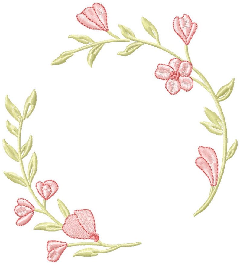 6+ Floral Monogram Embroidery Design Bundle - Flower Frame Embroidery ...