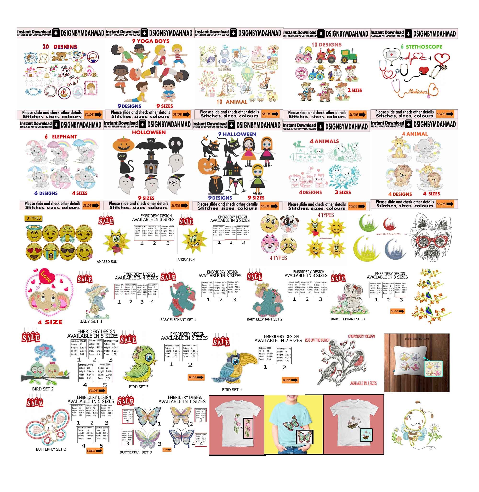 300 Ultimate Embroidery Design Mega Bundle Machine Embroidery Designs ...